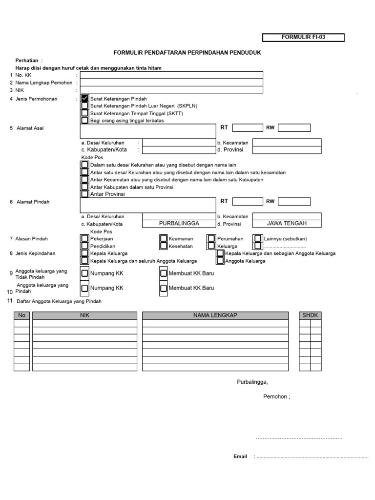 Form Pengajuan - Kedatangan | PDF