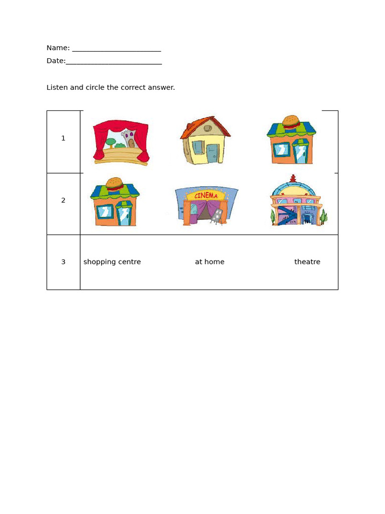Y3 Listening Worksheet | PDF