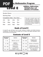 Kumon Math Levels | PDF | Function (Mathematics) | Equations