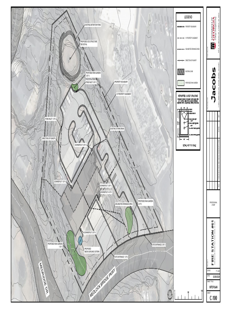 C-100 Site Plan | PDF | Fresh Water | Architecture