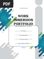 Work Immersion Portfolio Based on Deped-1-1 | PDF | Job Interview ...