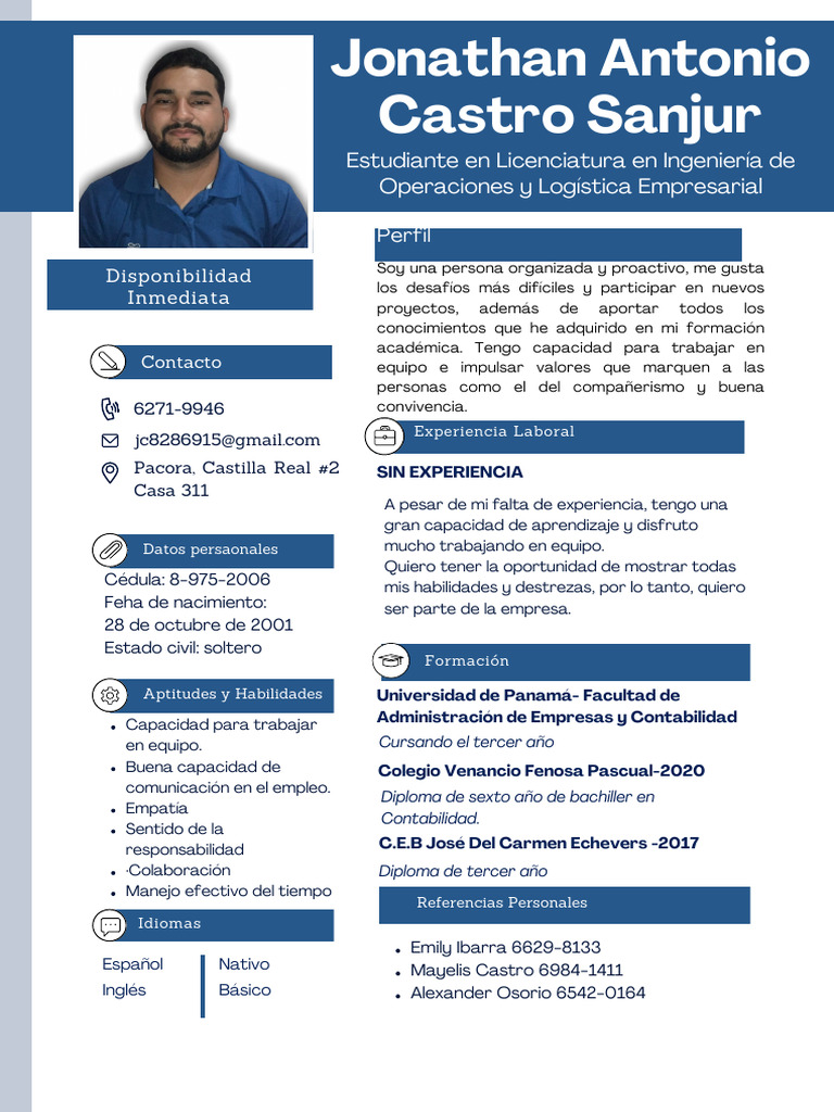 Currículum Vitae Jonathan A. Castro S. | PDF