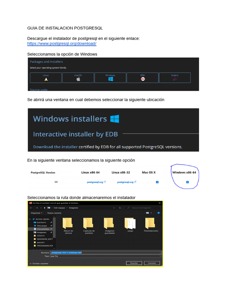 Guia de Instalacion Postgresql | PDF | Ventana (informática) | Postgre Sql
