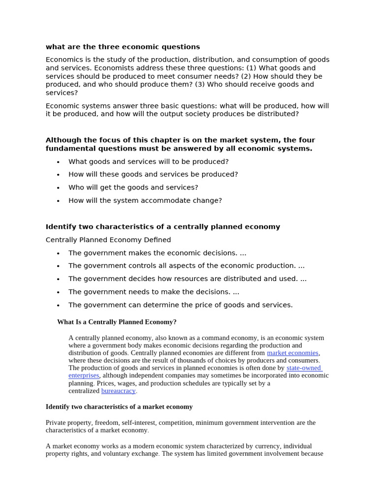 Topic 1.2 Resource Allocation | PDF | Economic System | Market (Economics)