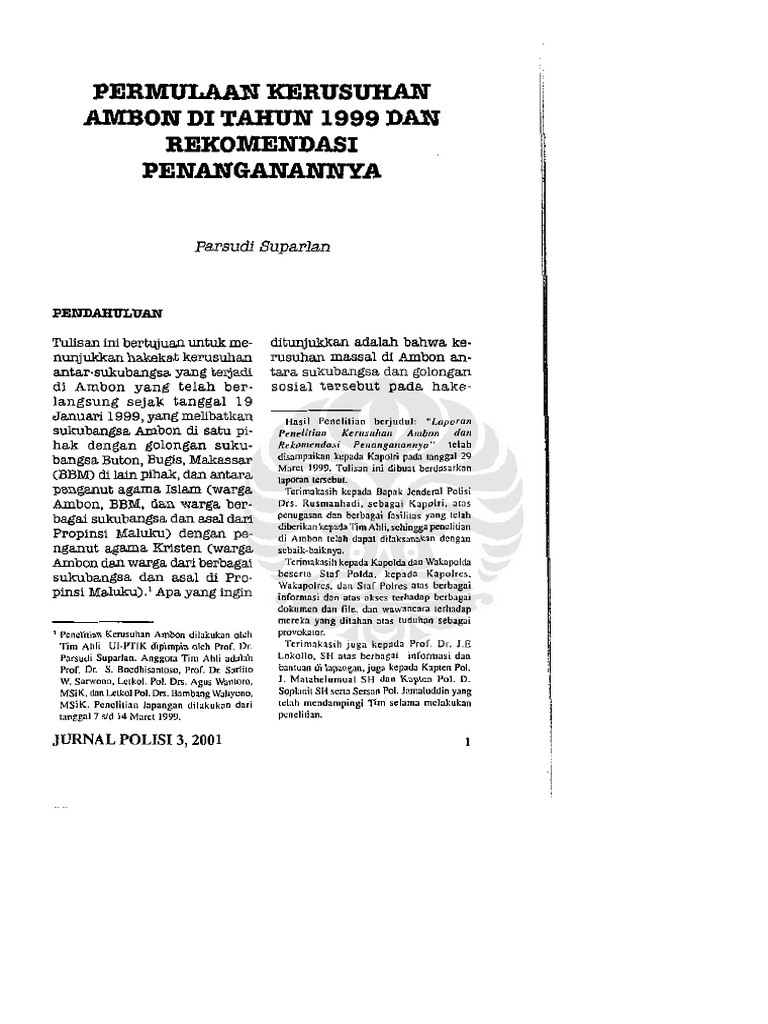 Konflik Ambon | PDF