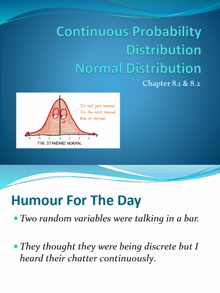 Continuous and Normal Prob Distribution 1 | PDF | Probability ...