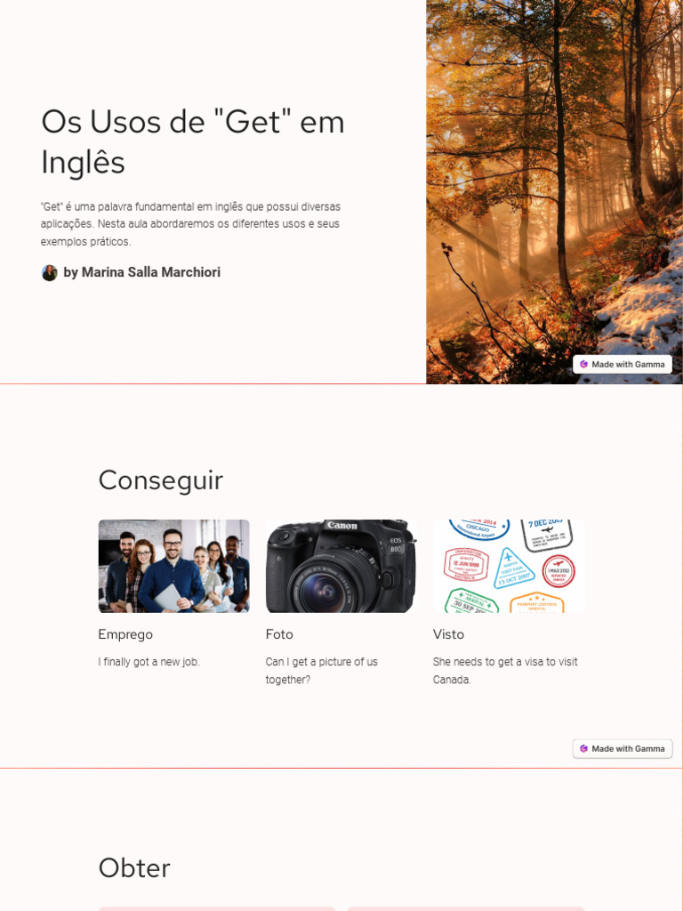 Os Usos de Get em Ingles | PDF