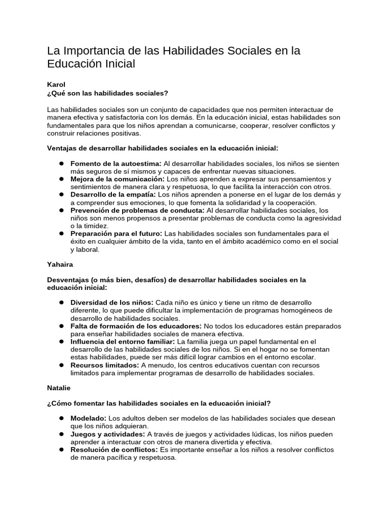 Habilidades Sociales | PDF | Habilidades sociales | Las emociones