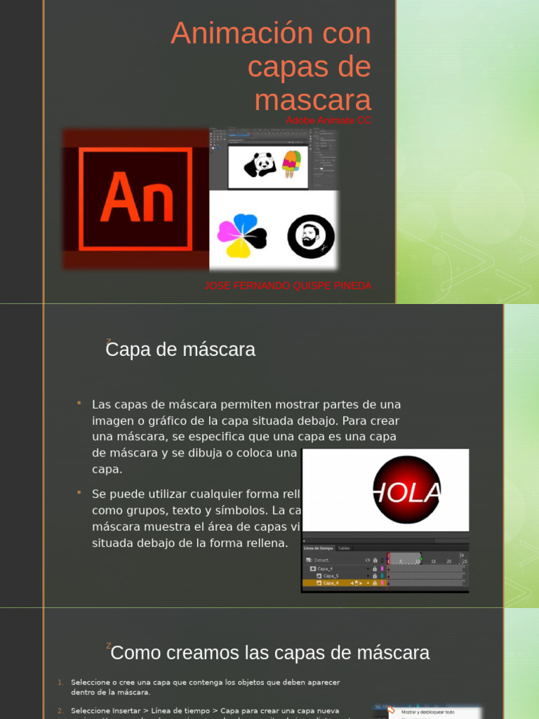 Capas de Máscara en Adobe Animate CC | PDF | Botón (Computación ...