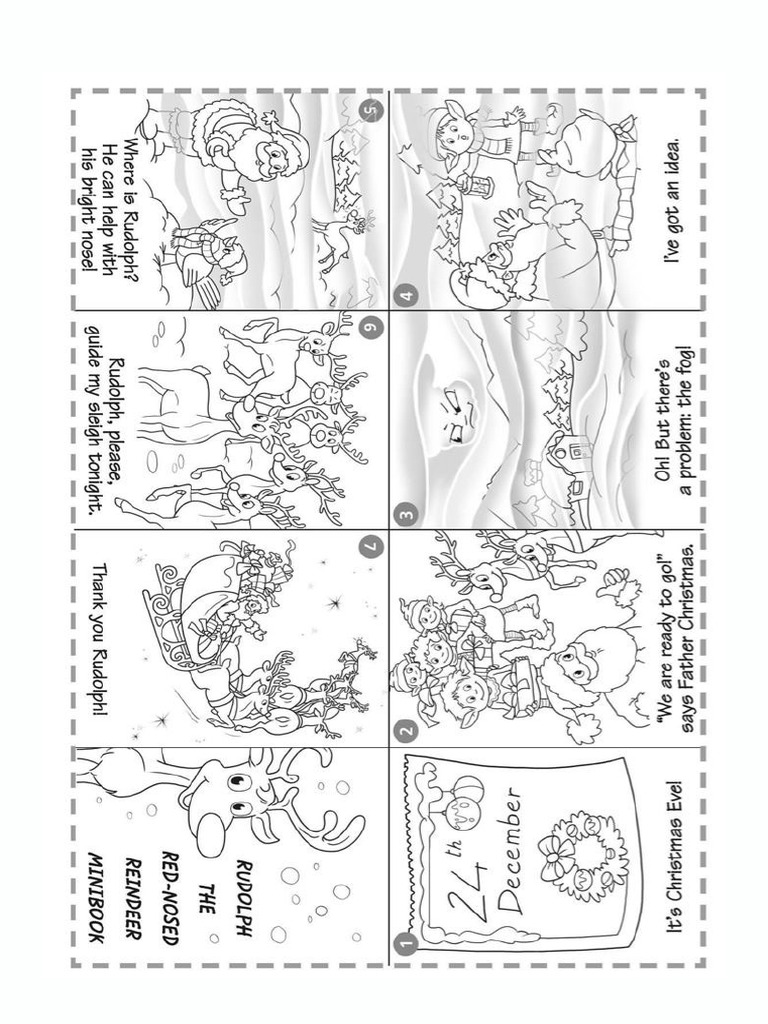 Mini Story Book Template, Santa Claus | PDF