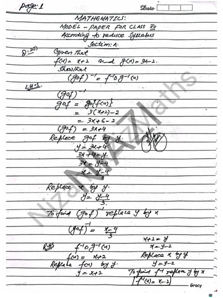 2nd Year Math Solved Model Paper 2025 | PDF