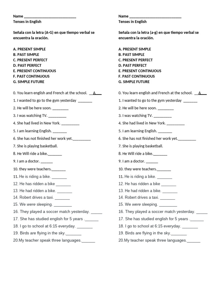 TENSES IN ENGLISH | PDF | Grammatical Tense | Language Mechanics
