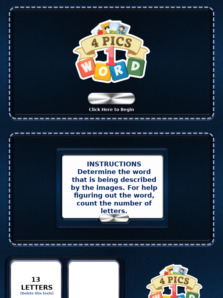 Template A. 4 Pics 1 Word | PDF