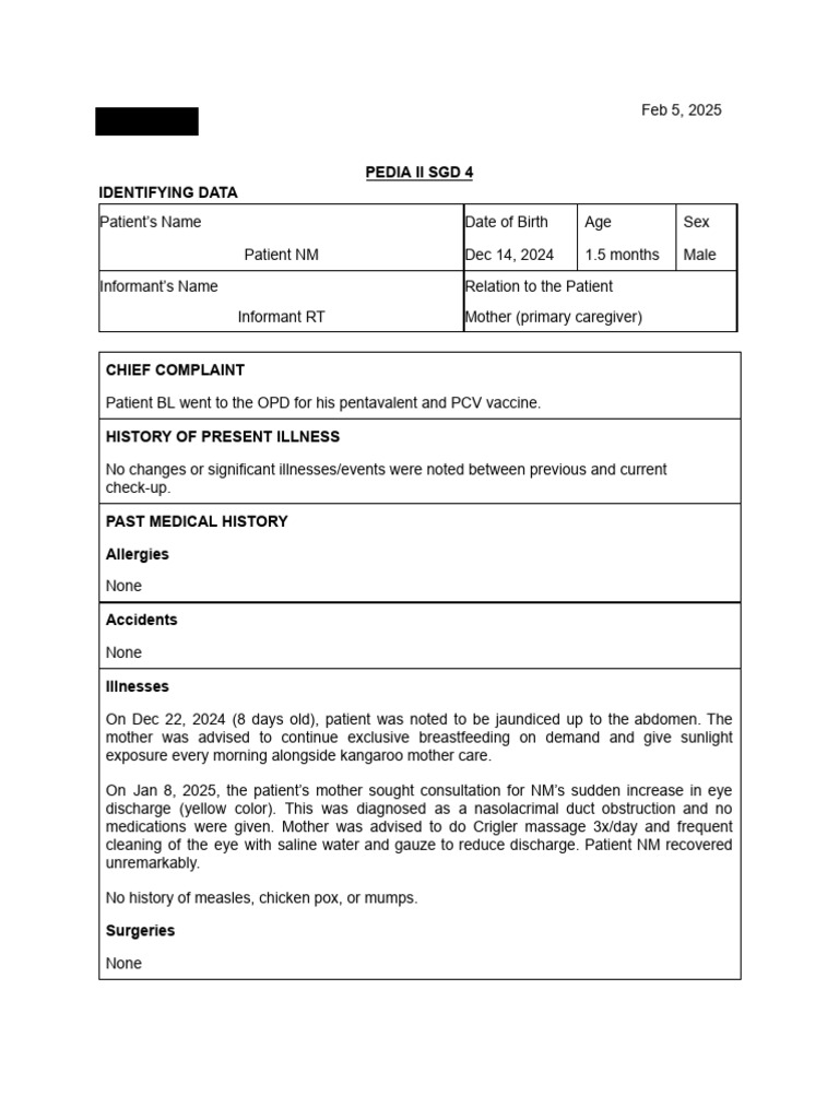 Pedia SGD4 Copy | PDF | Pregnancy | Breastfeeding