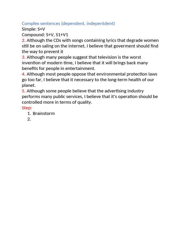 Understanding Complex Sentences | PDF