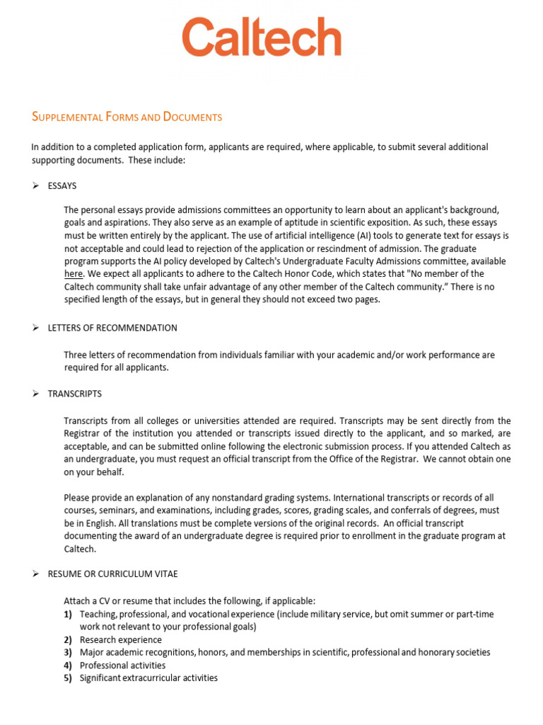 Supplemental_documents_rev180924 | PDF | California Institute Of Technology | Thesis