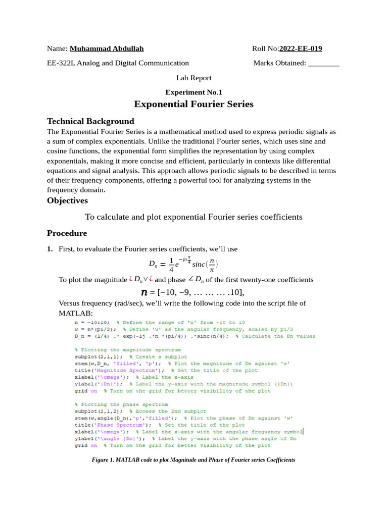 ADC Lab 1 | PDF | Fourier Series | Fourier Transform