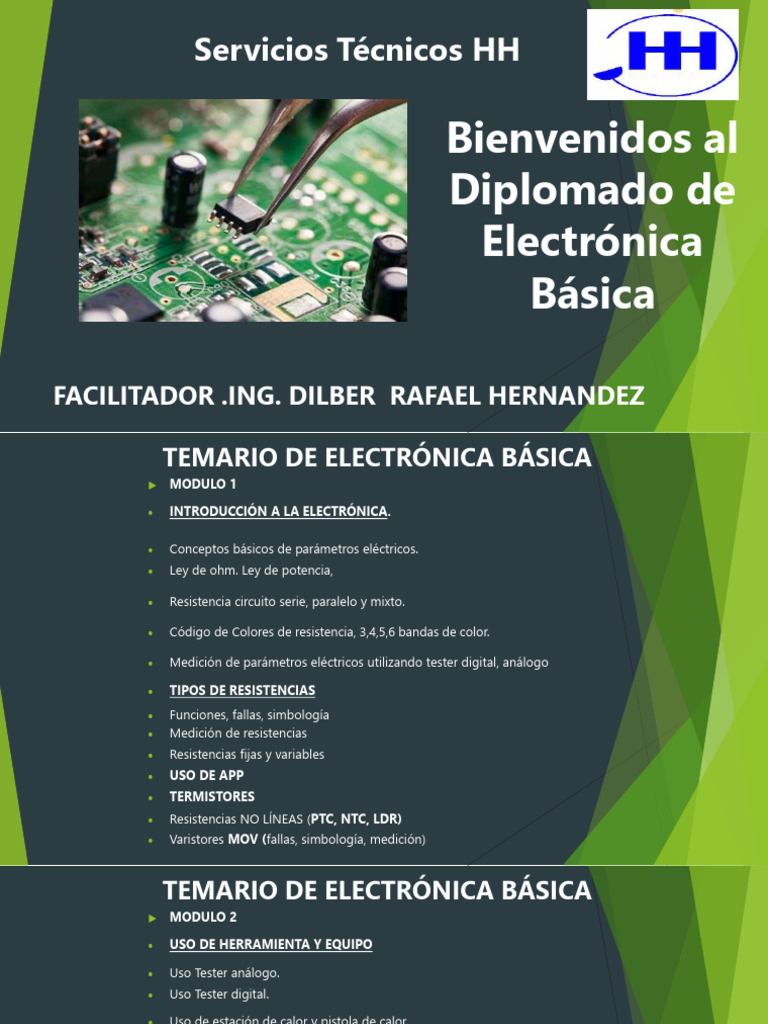 Temario Electronica Basica STHH New 24 | PDF | Electrónica | Red eléctrica
