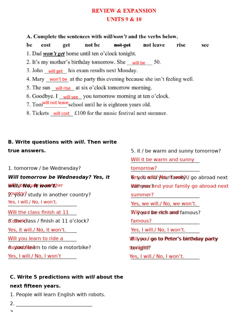 Review & Expansion U9&10 | PDF