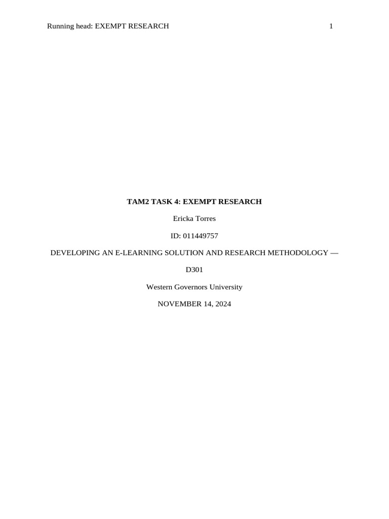 Tam2 Task 4 Exempt Research | PDF | Educational Technology | Learning