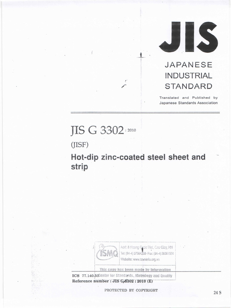 Jis 3302 - 2010 (Gi) | PDF