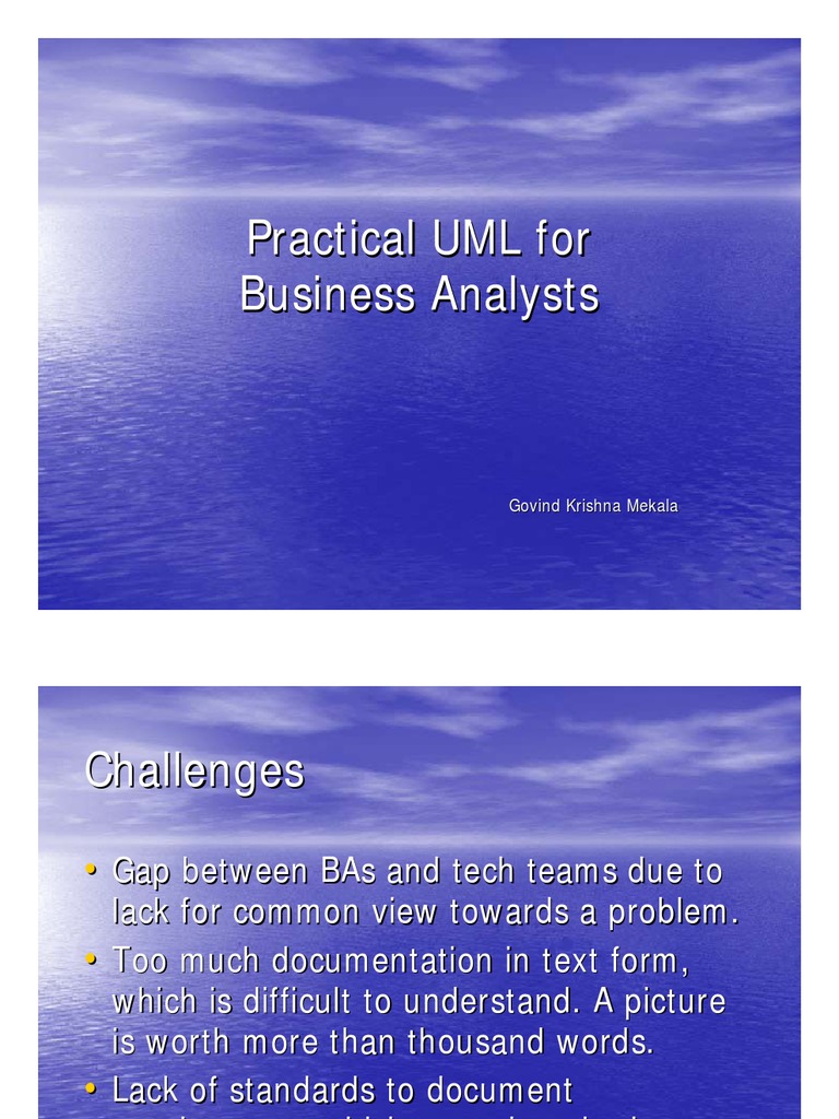Practical UML for Business Analysts | PDF | Use Case | Unified Modeling ...