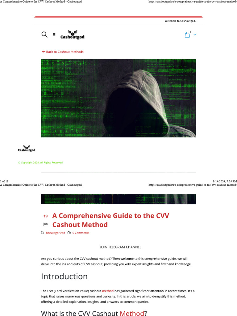 CVV Cashout | PDF
