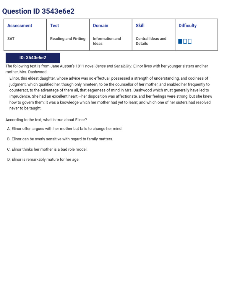 Information and Ideas (Central Ideas and Details) Easy and Medium | PDF ...