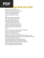 Lirik Lagu Rek Ayo Rek | PDF