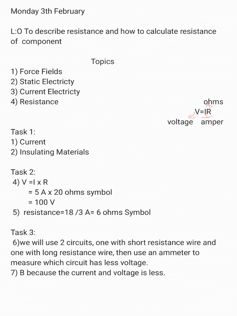 Science Ohms Law - 250203 - 113900 | PDF