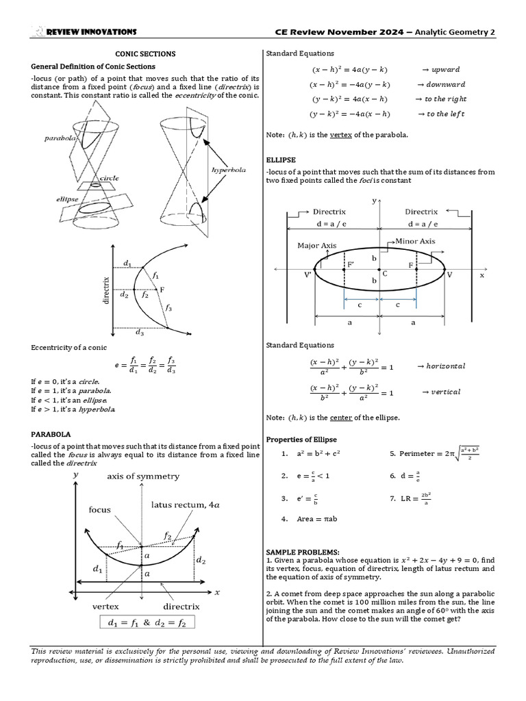 AnaGeom2 Handout | PDF | Classical Geometry | Euclidean Plane Geometry