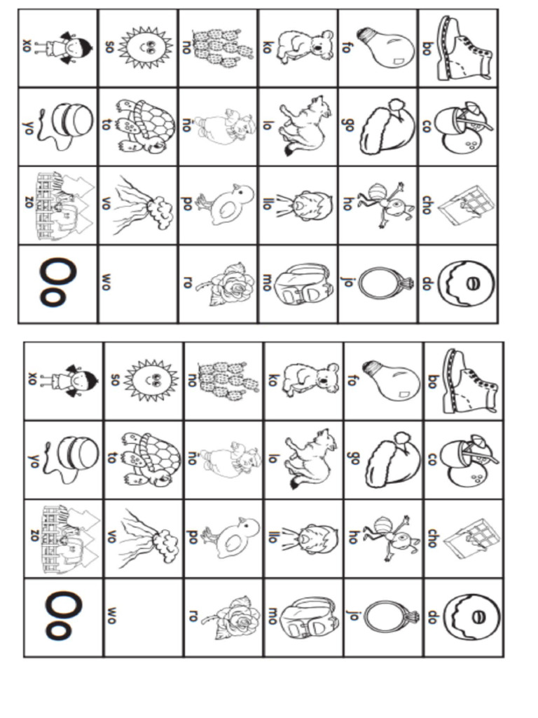 Silabas de La o | PDF