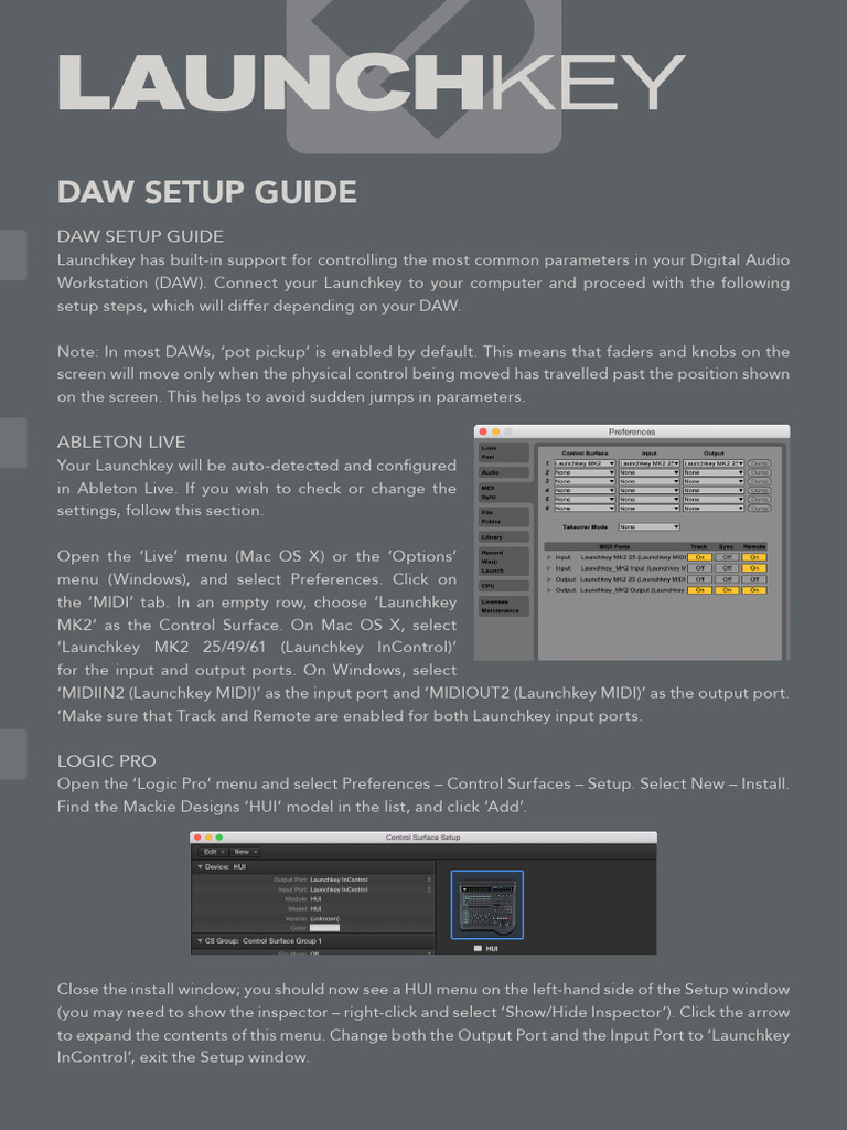 Launchkey MK2 DAW Setup Guide v2 - EN | PDF | System Software | Computer Engineering