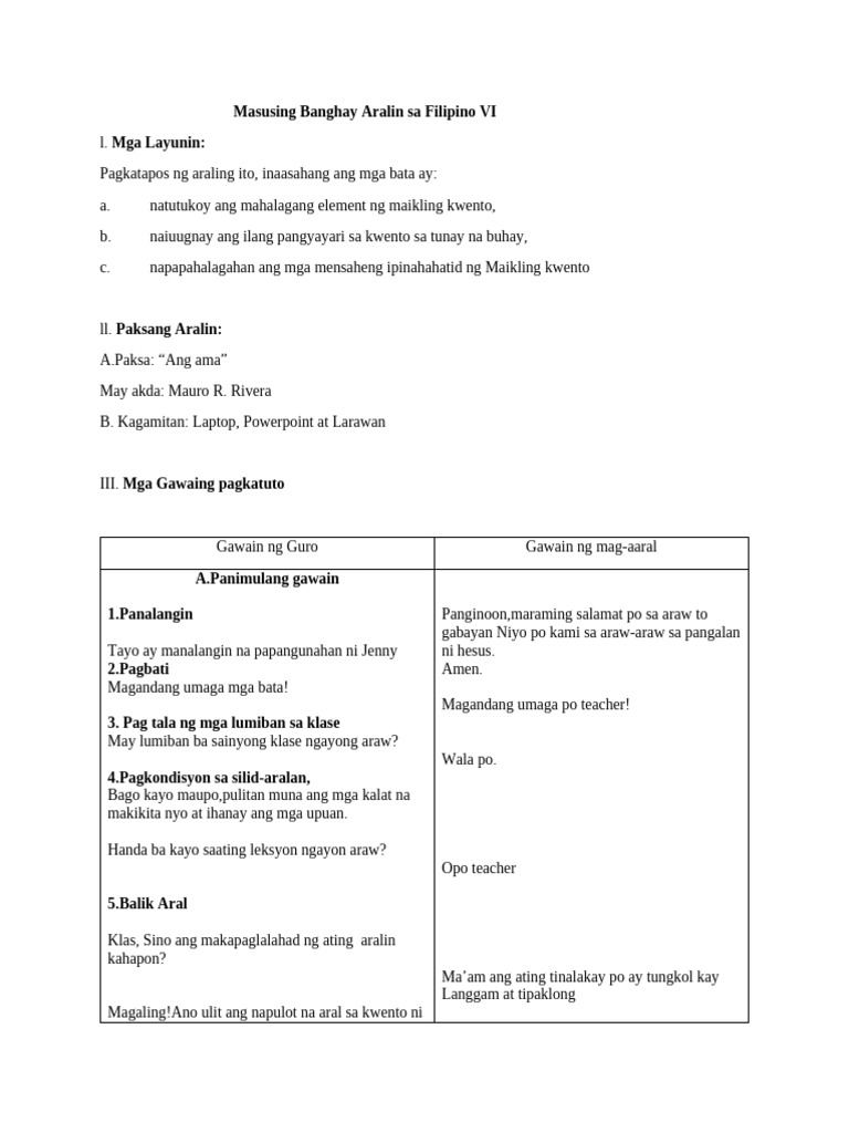 Ang Ama Maikling Kwento | PDF
