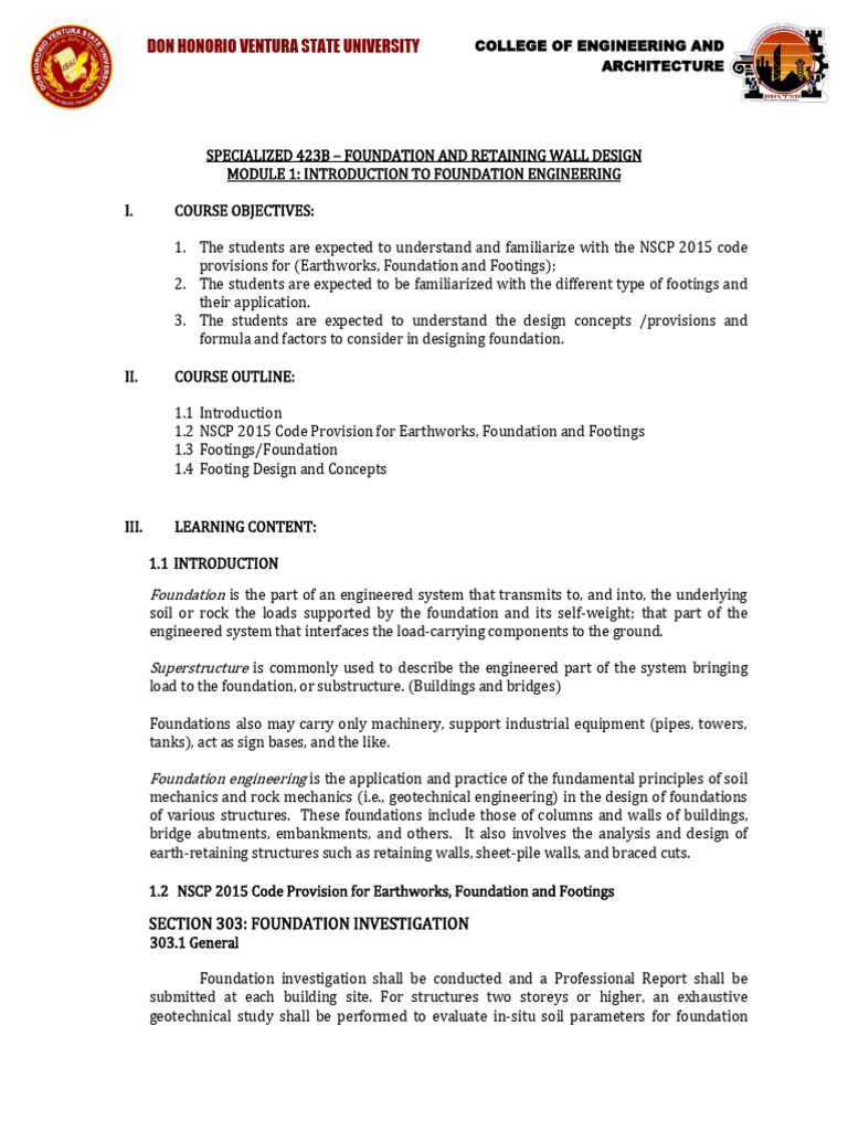 Foundation and Retaining Wall Design | PDF | Foundation (Engineering ...