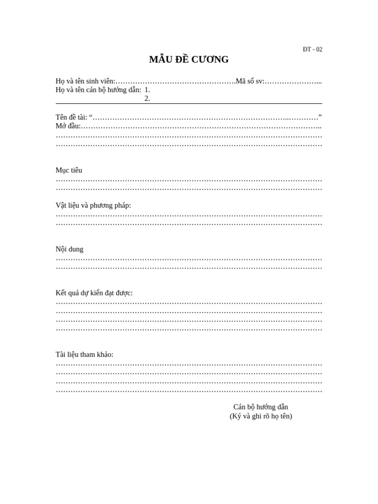 Mau de Cuong KLTN | PDF