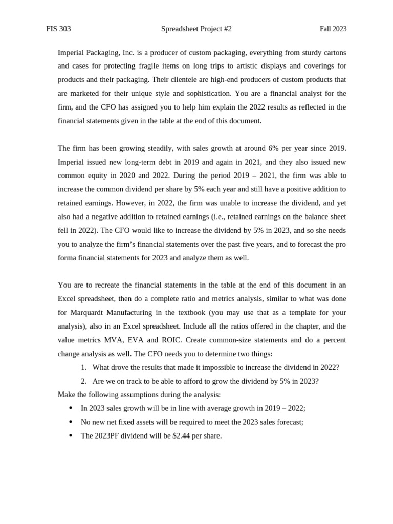 Financial Analysis for CFO | PDF | Equity (Finance) | Retained Earnings