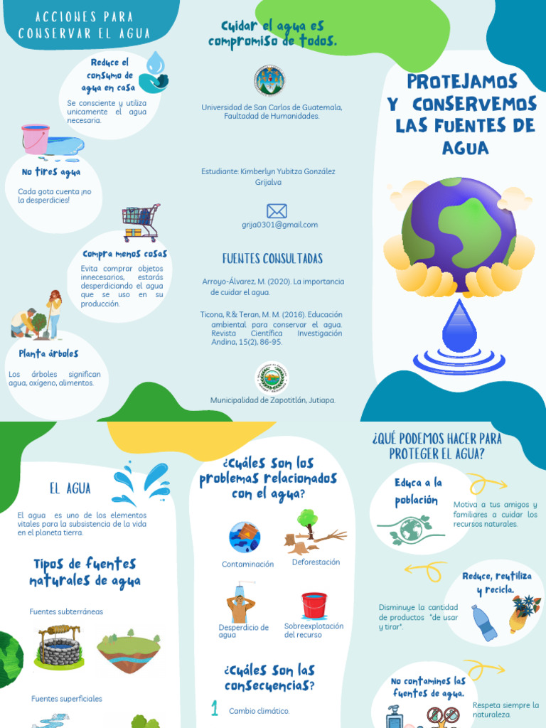 Tríptico Cambio Climático Orgánico Verde | PDF | Agua | Entorno natural
