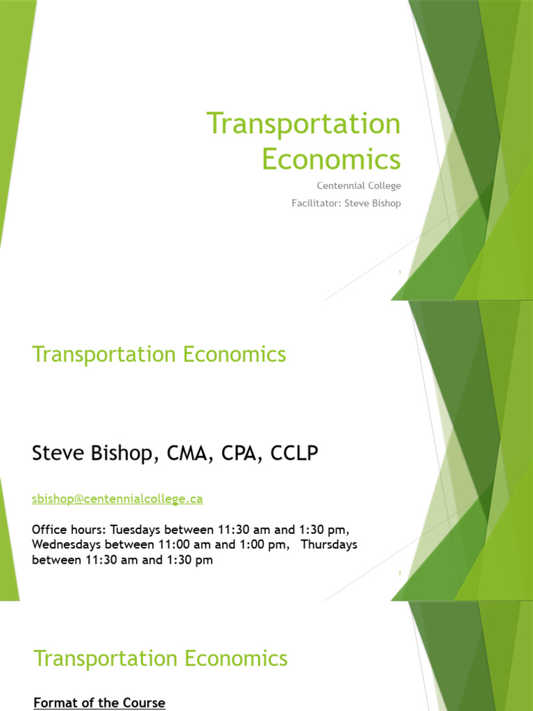 Transportation Economics Course Overview | PDF | Logistics | Transport