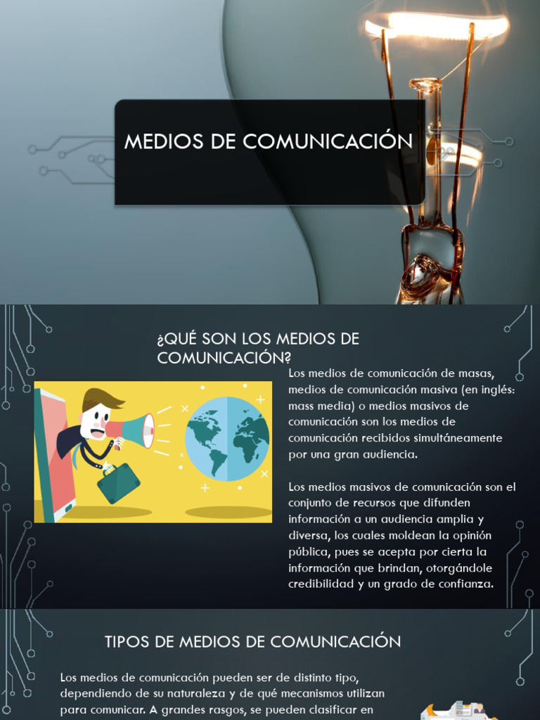 Importancia y Tipos de Medios Masivos | PDF | Medios de comunicación en ...
