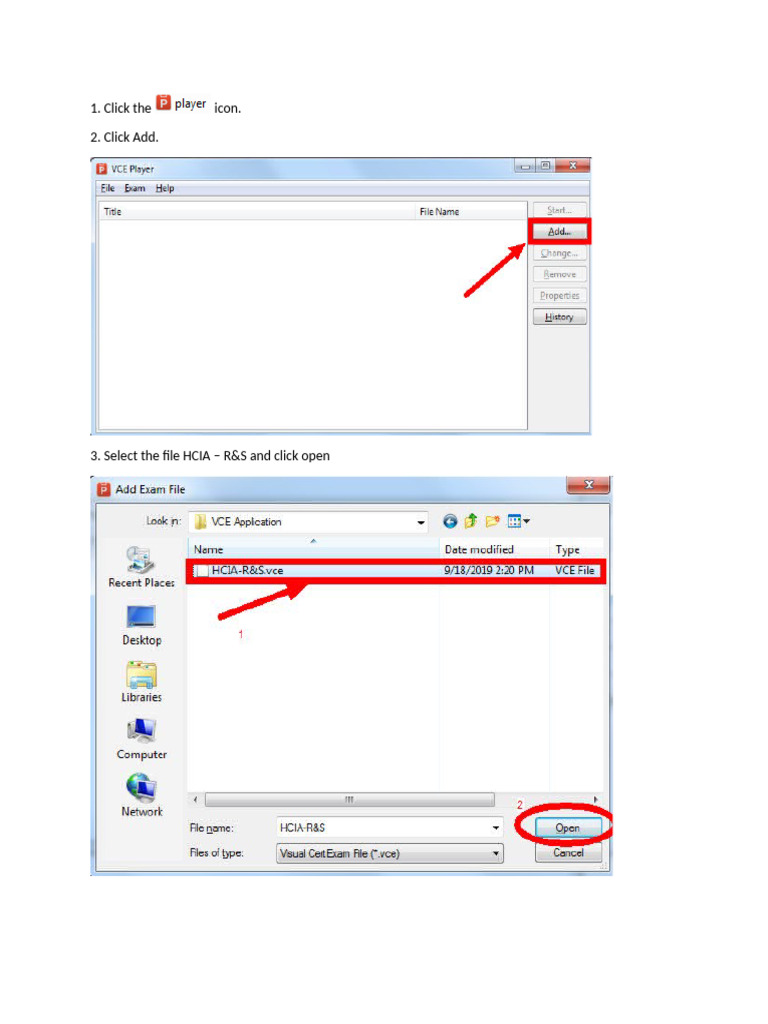 How to use te VCE app | PDF