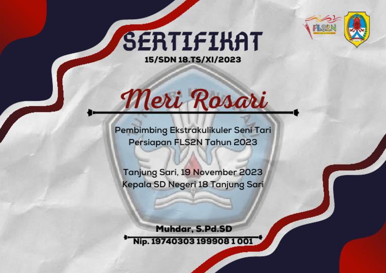 Biru Sertifikat Lomba Certificate | PDF