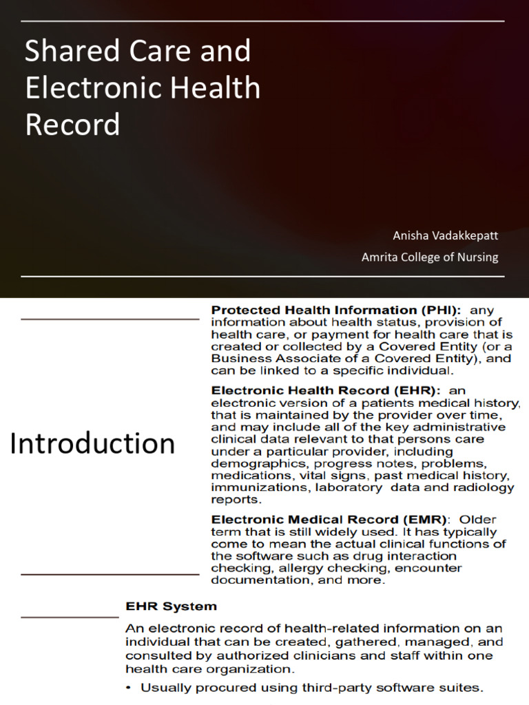 Shared Care and EHR | PDF | Electronic Health Record | Health Care