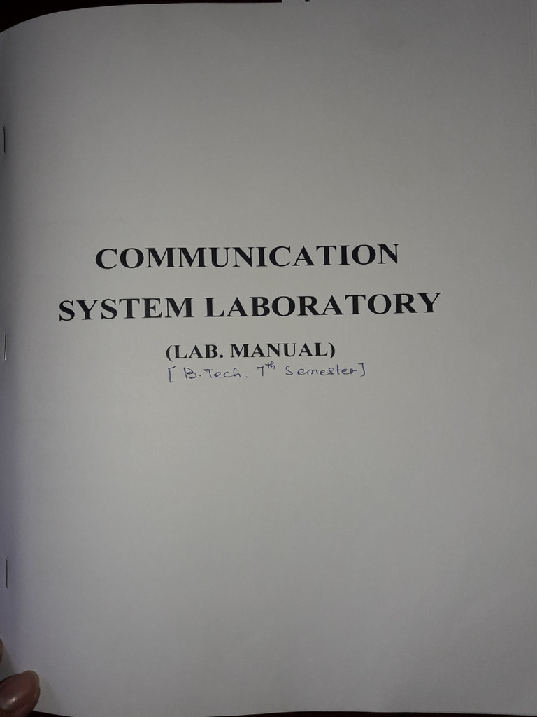 Communication System Lab Manual | PDF