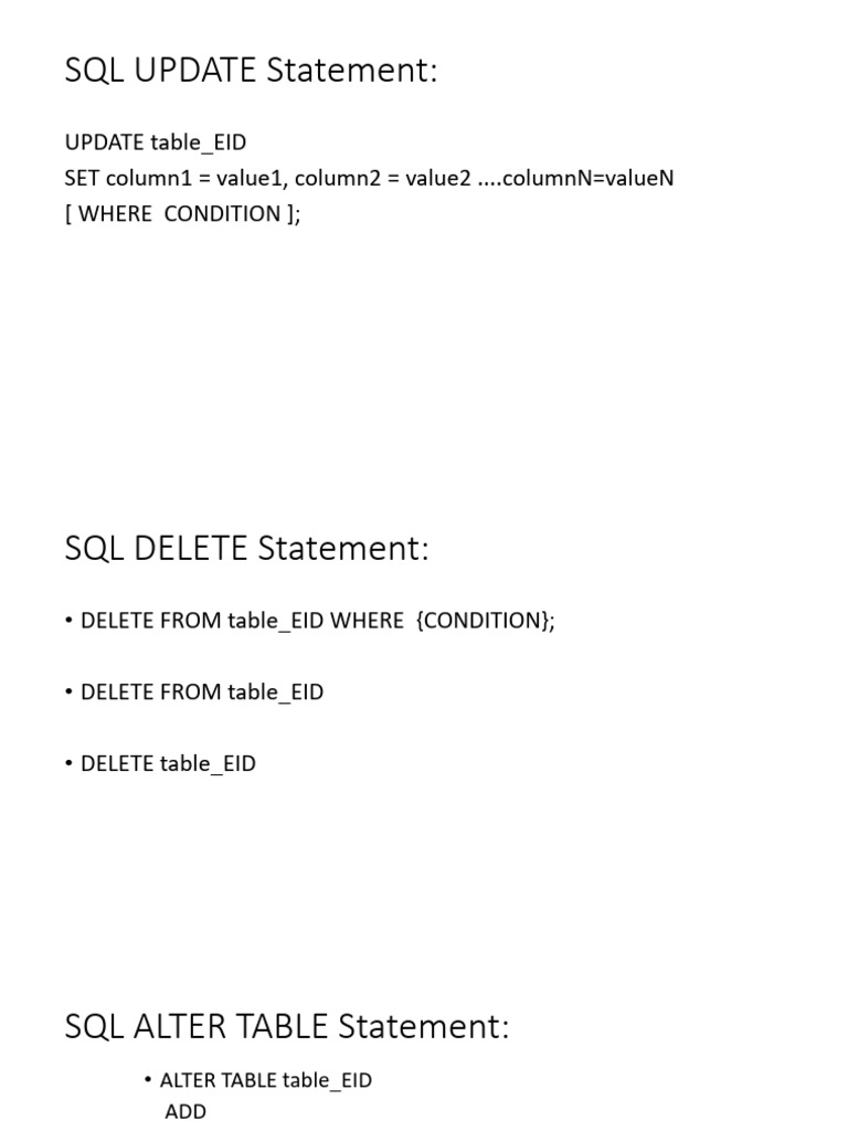 SQL Evening Batch 54 Session 2 - Feb 11 | PDF | Data Management Software | Programming Paradigms