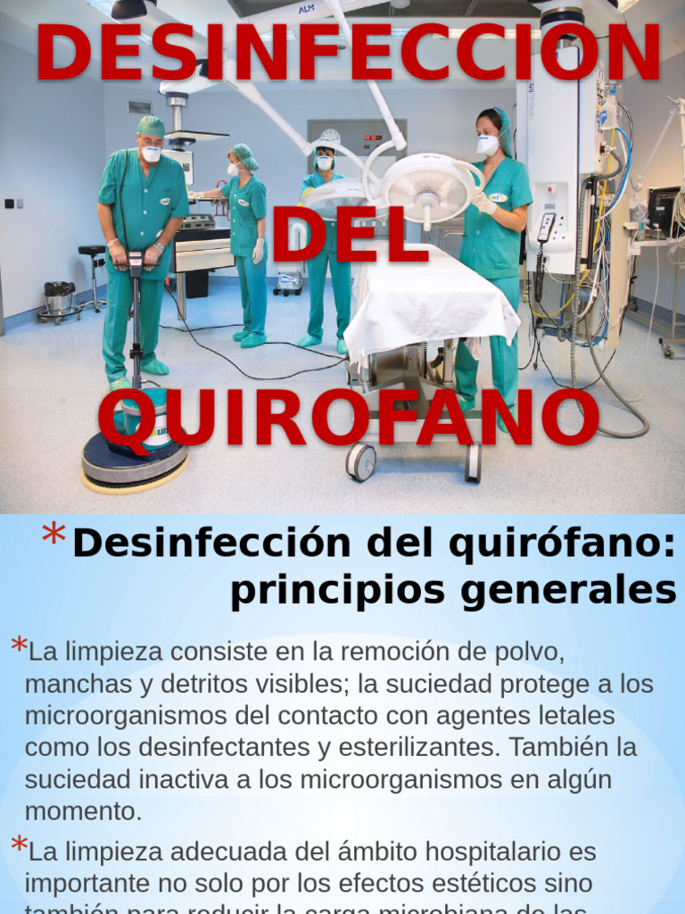 DESINFECCION DE QUIROFANO | PDF | Blanqueador | Agua