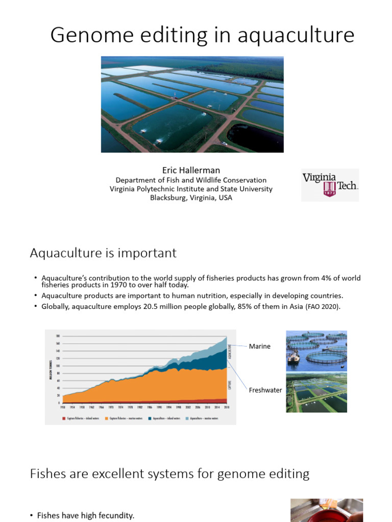 Genome Editing in Aquaculture - Eric Hallerman | PDF | Aquaculture ...