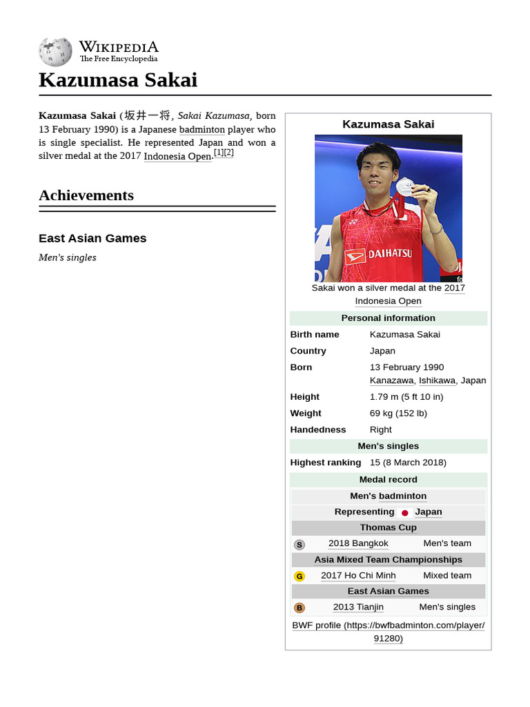 Kazumasa_Sakai | PDF | Sports | Sports Competitions