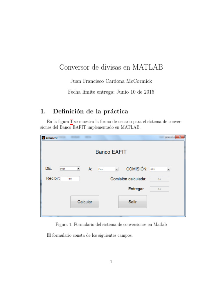 (Práctica) MATLAB | PDF | Moneda | Dólar de los Estados Unidos