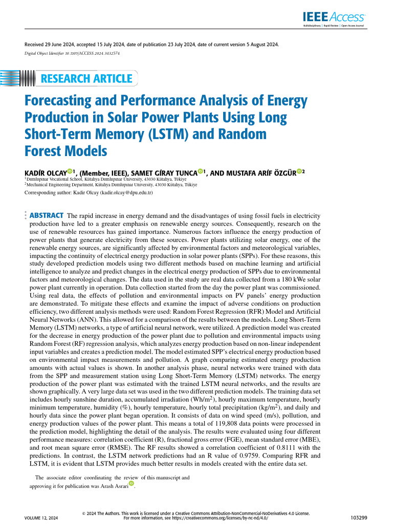 Forecasting and Performance Analysis | PDF | Photovoltaics | Solar Panel
